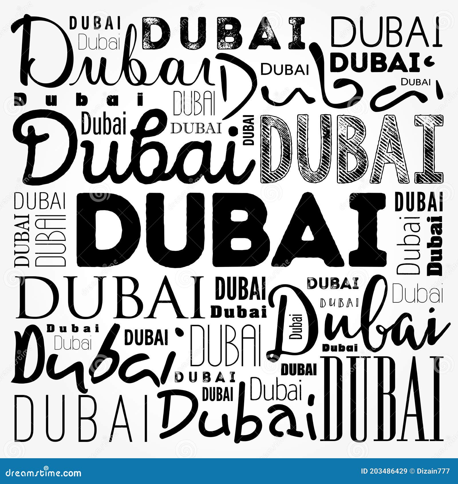 Dubai Wallpaper Word Cloud, Travel Concept Background Stock ...