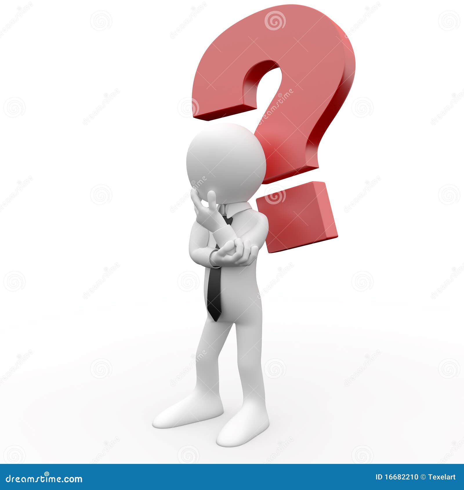 Dubbio Dell'essere Umano 3D Illustrazione di Stock - Illustrazione di ...