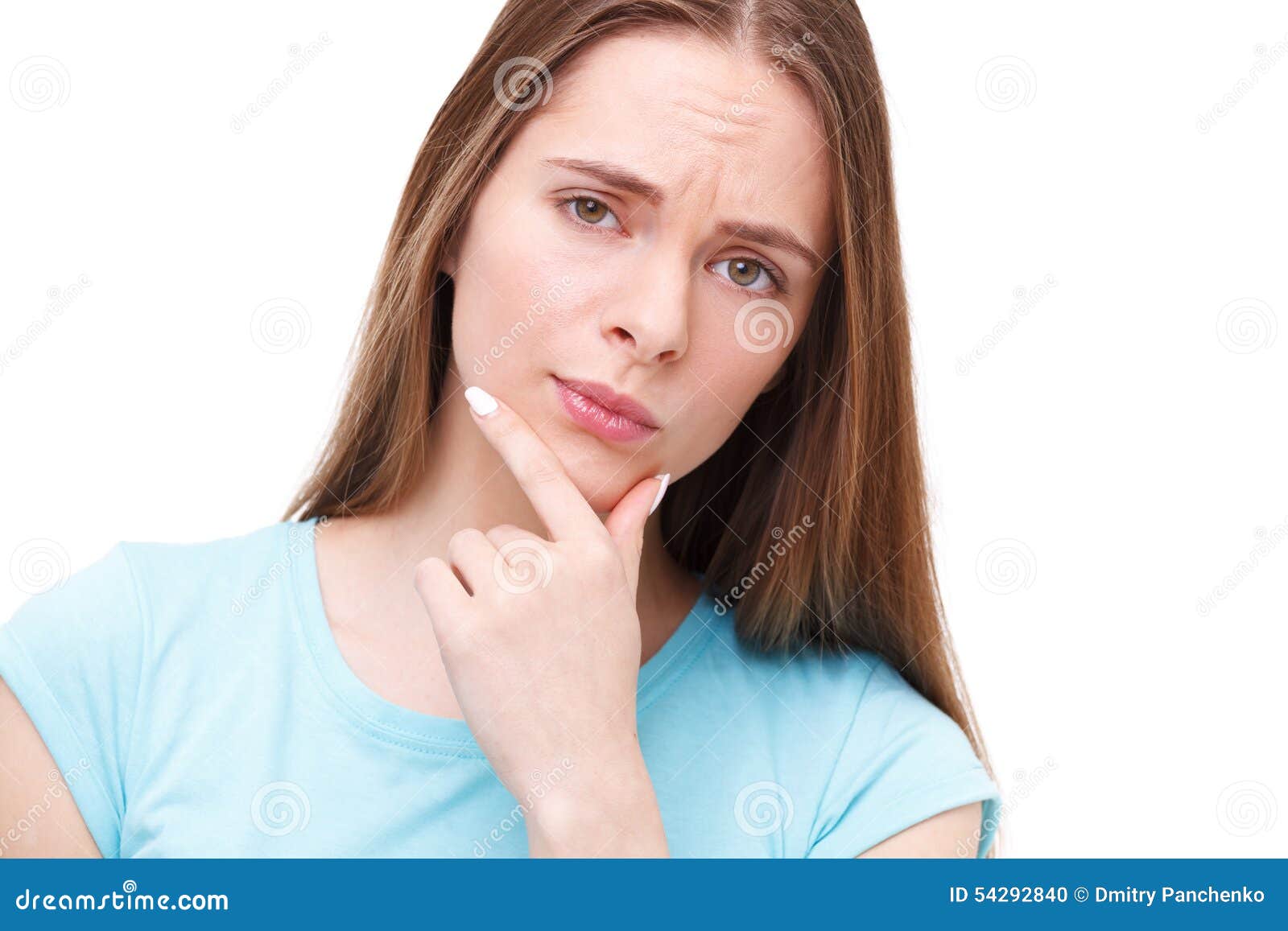 Dubbio Della Ragazza Circa Qualcosa Fotografia Stock - Immagine di ...