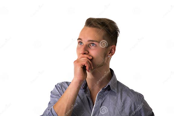 Dubious, Unsure Handsome Blond Young Man Stock Image - Image of cool ...