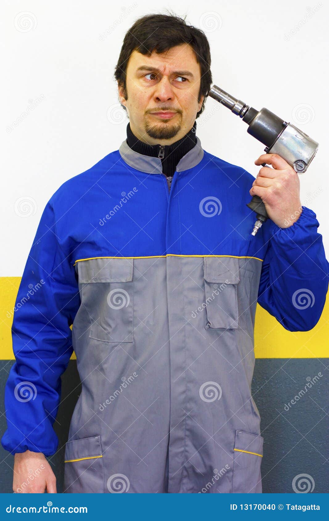 Dubious Worker stock photo. Image of elusive, machine - 13170040
