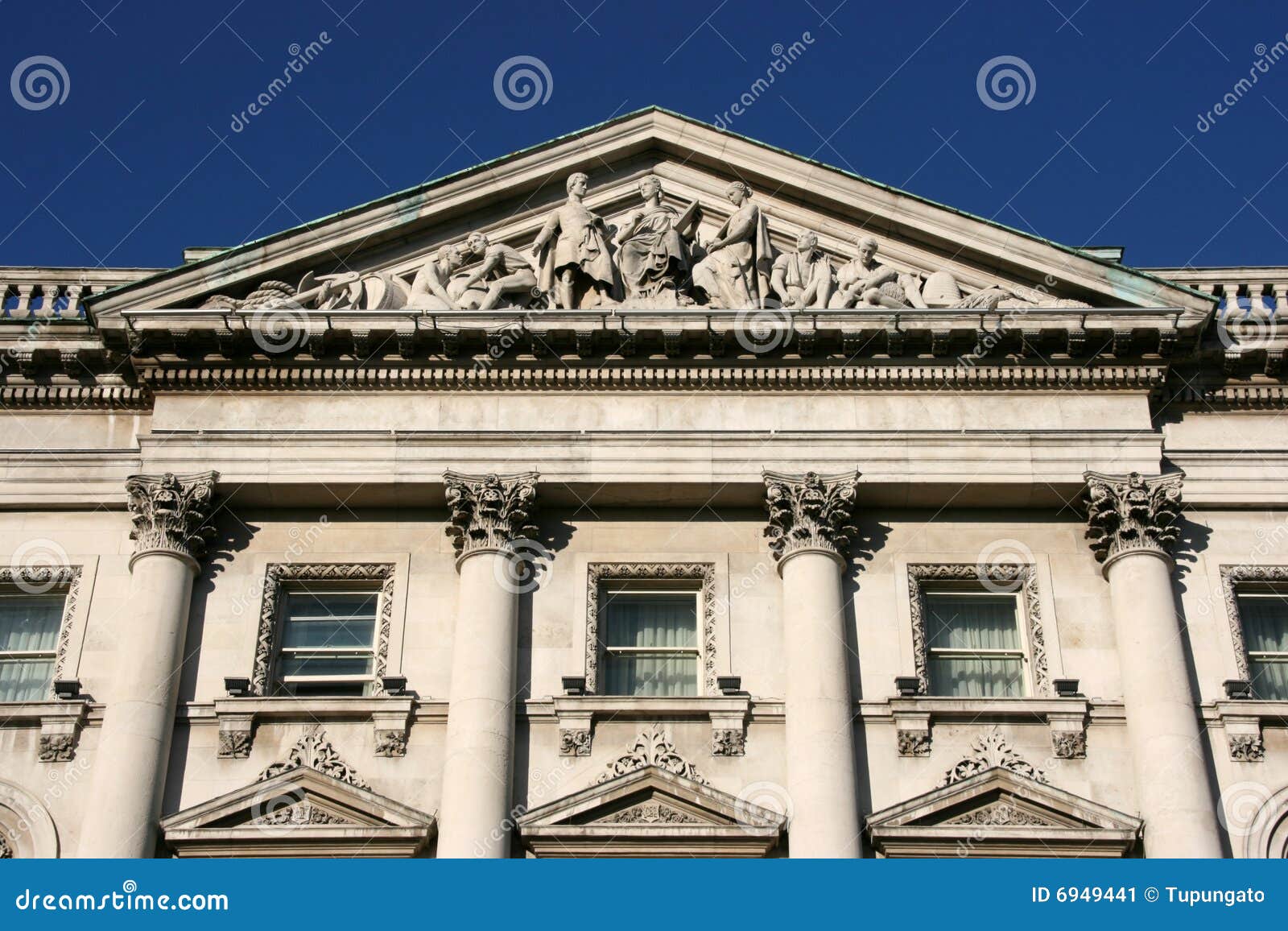 Dublin building stock image. Image of windows, sculpture - 6949441