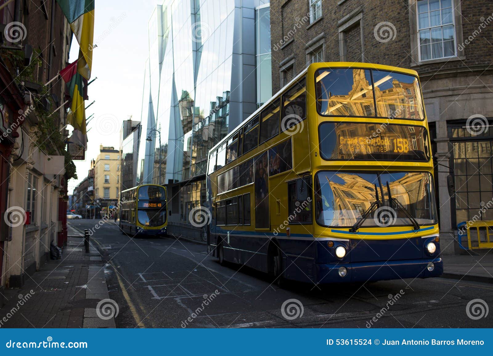 Dublin Bus editorial stock image. Image of blue, tourism - 53615524