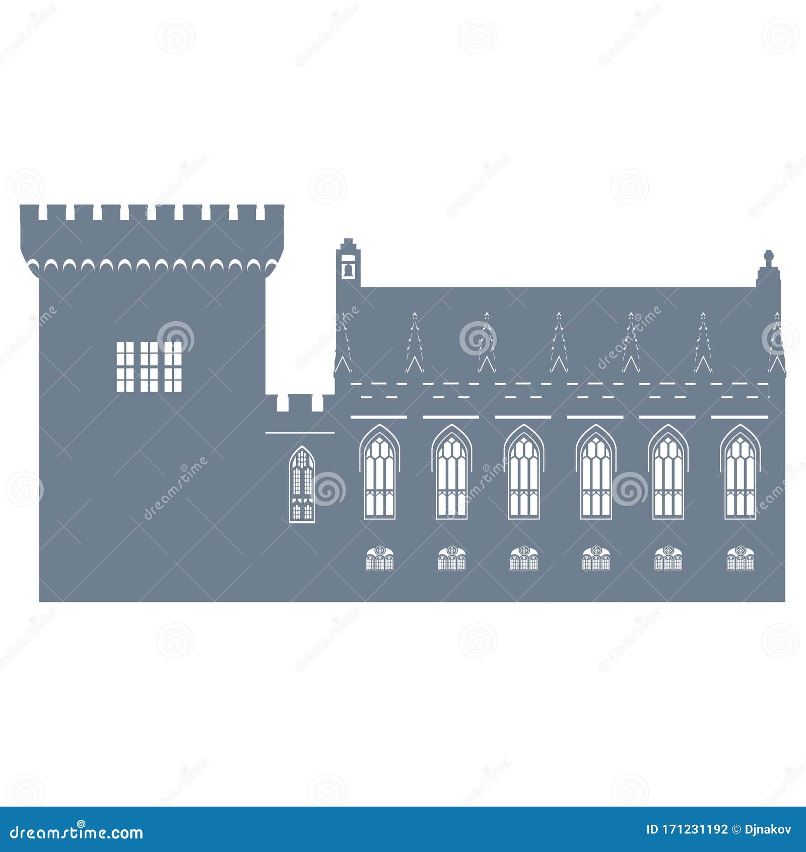Dublin Castle Ireland Landmark Stock Illustration - Illustration of ...