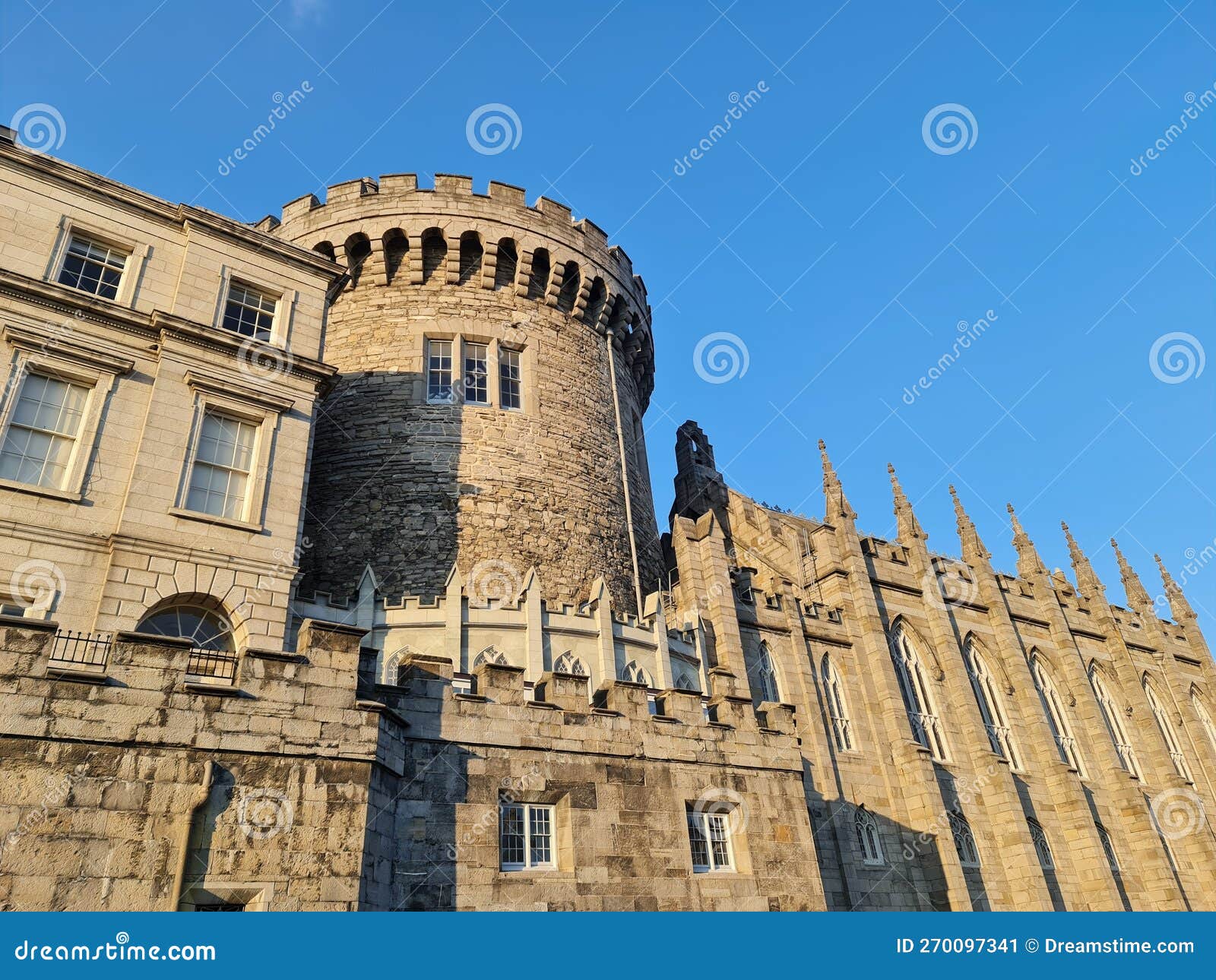 Dublin Castle Tower,Ireland Stock Image - Image of monastery, facade ...