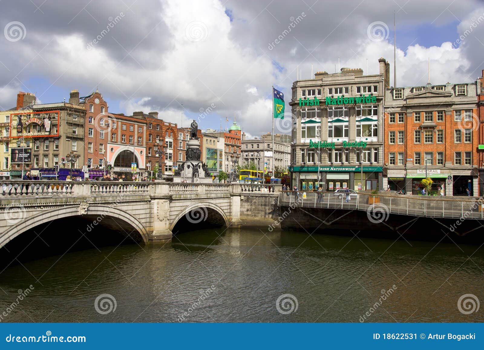 Dublin City Center editorial photo. Image of europe, house - 18622531