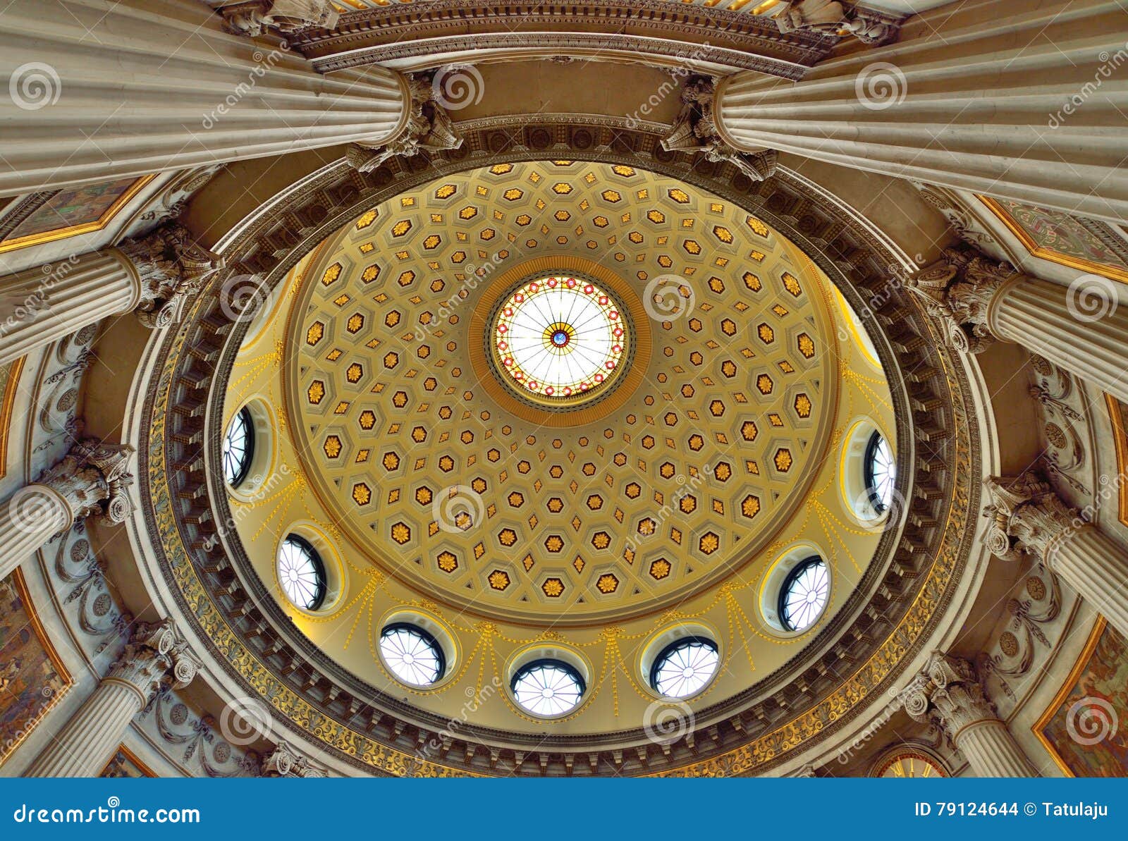 Dublin City Hall Dome Ceiling Stock Photo - Image of indoors, city ...