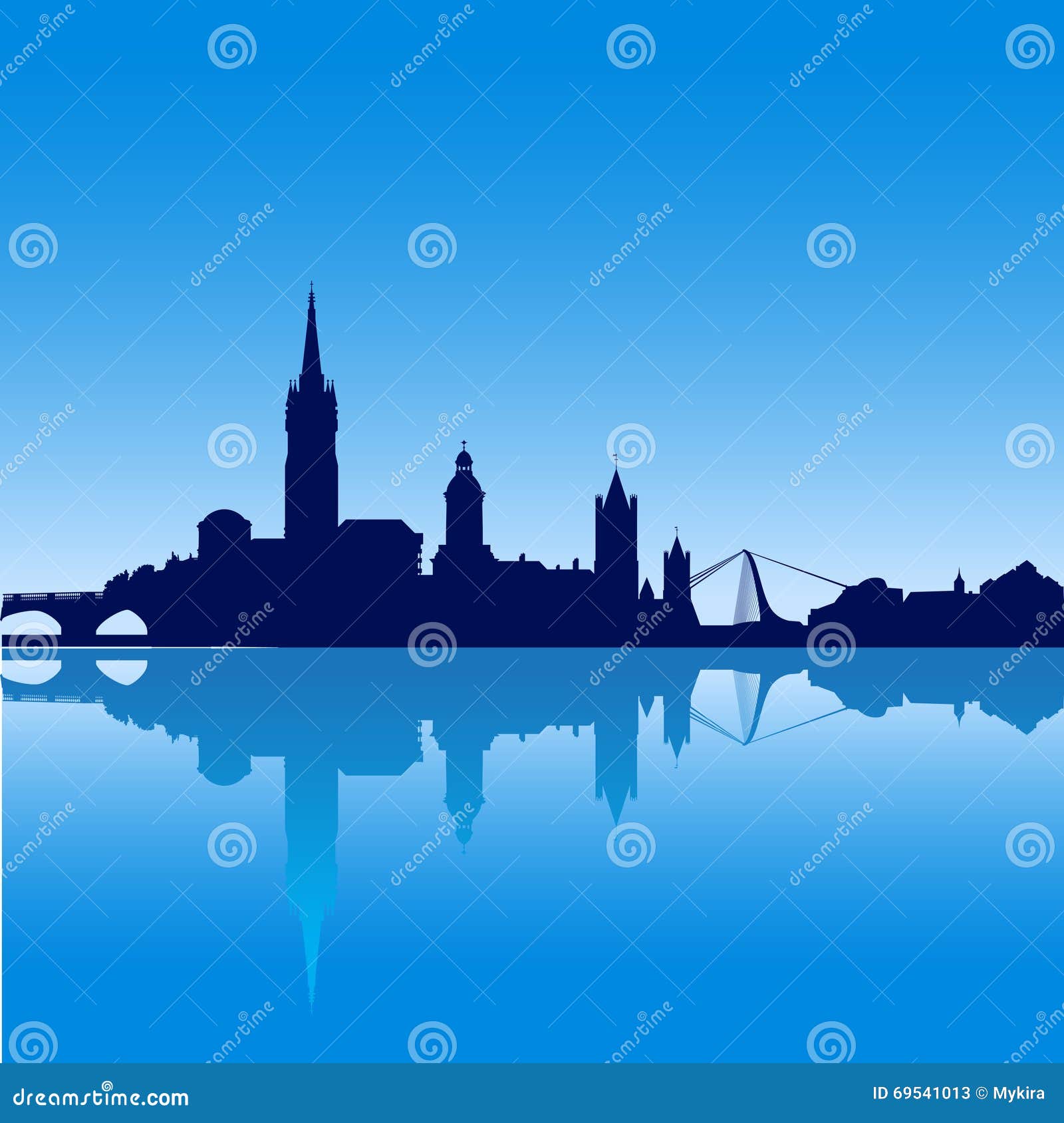 Dublin City Centre Cartoon Vector | CartoonDealer.com #36538165