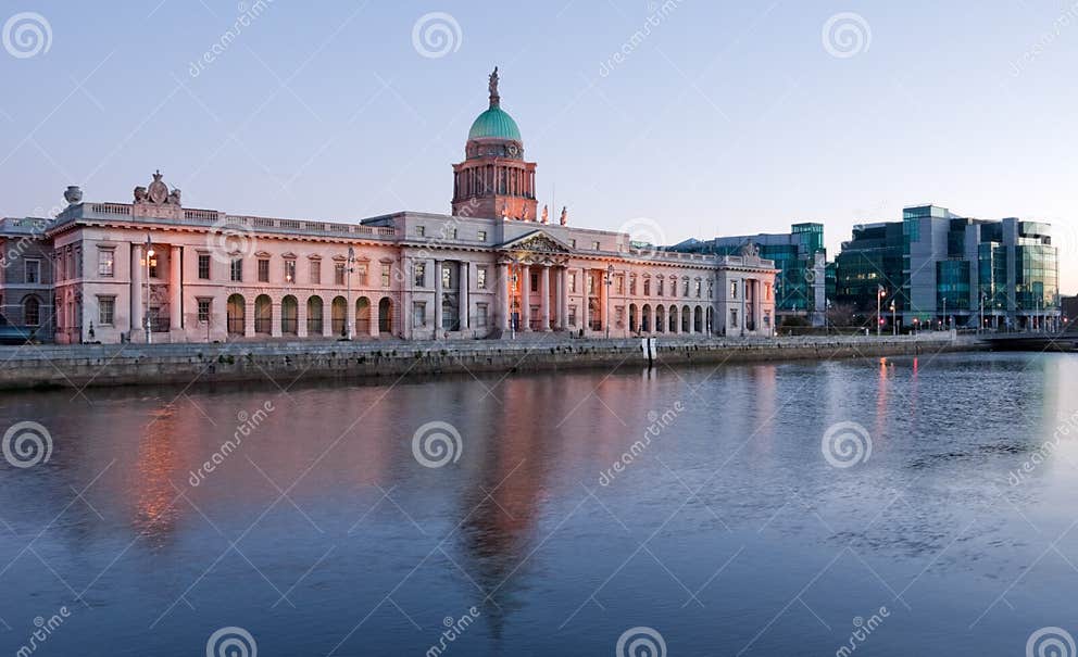 Dublin Custom House stock photo. Image of river, docklands - 15585264
