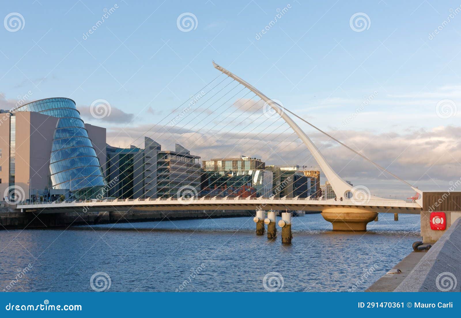 Dublin Docklands and Samuel Beckett Bridge Stock Image - Image of ...