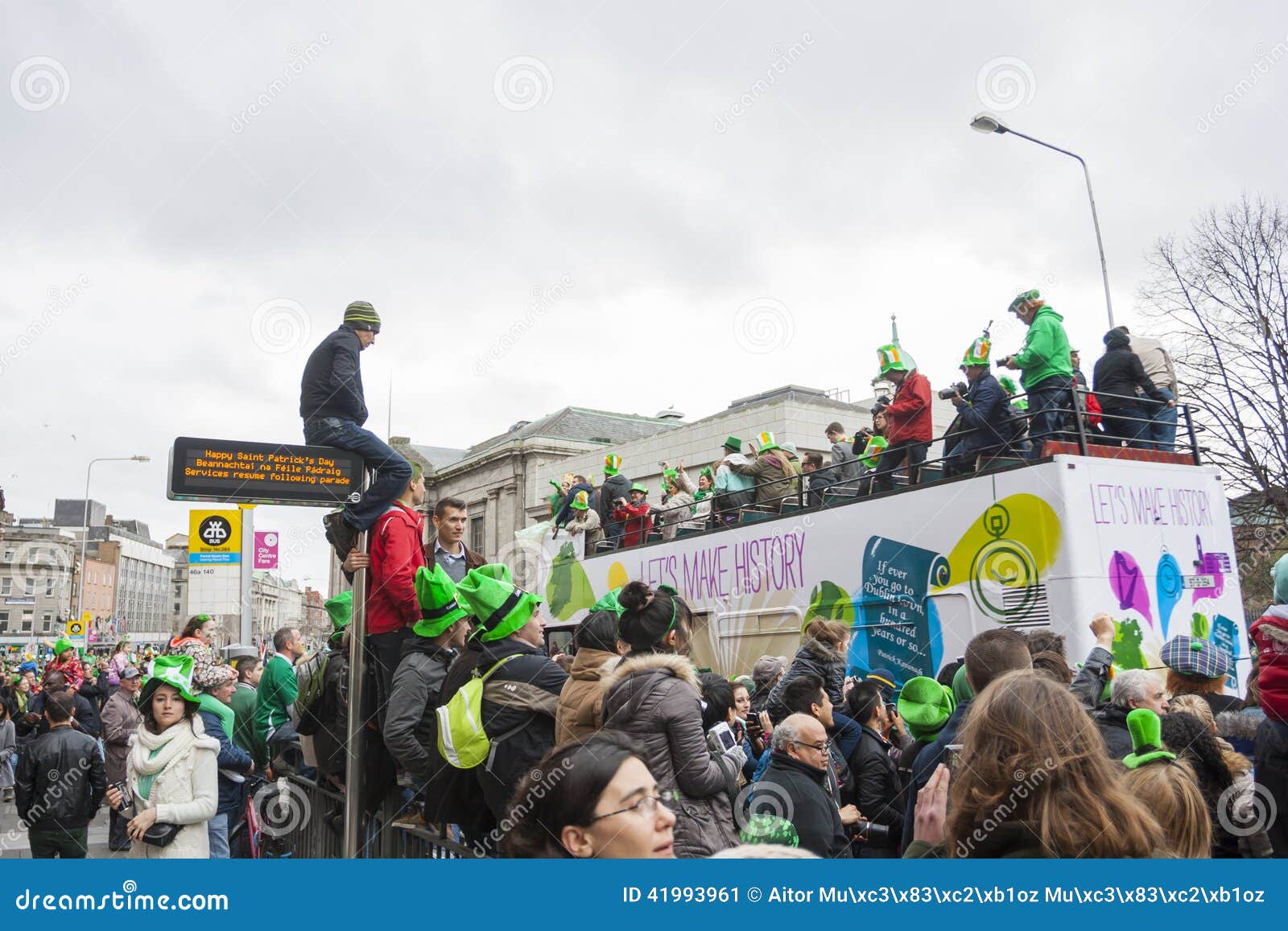 DUBLIN, IRELAND - MARCH 17: Saint Patrick S Day Parade in Dublin ...