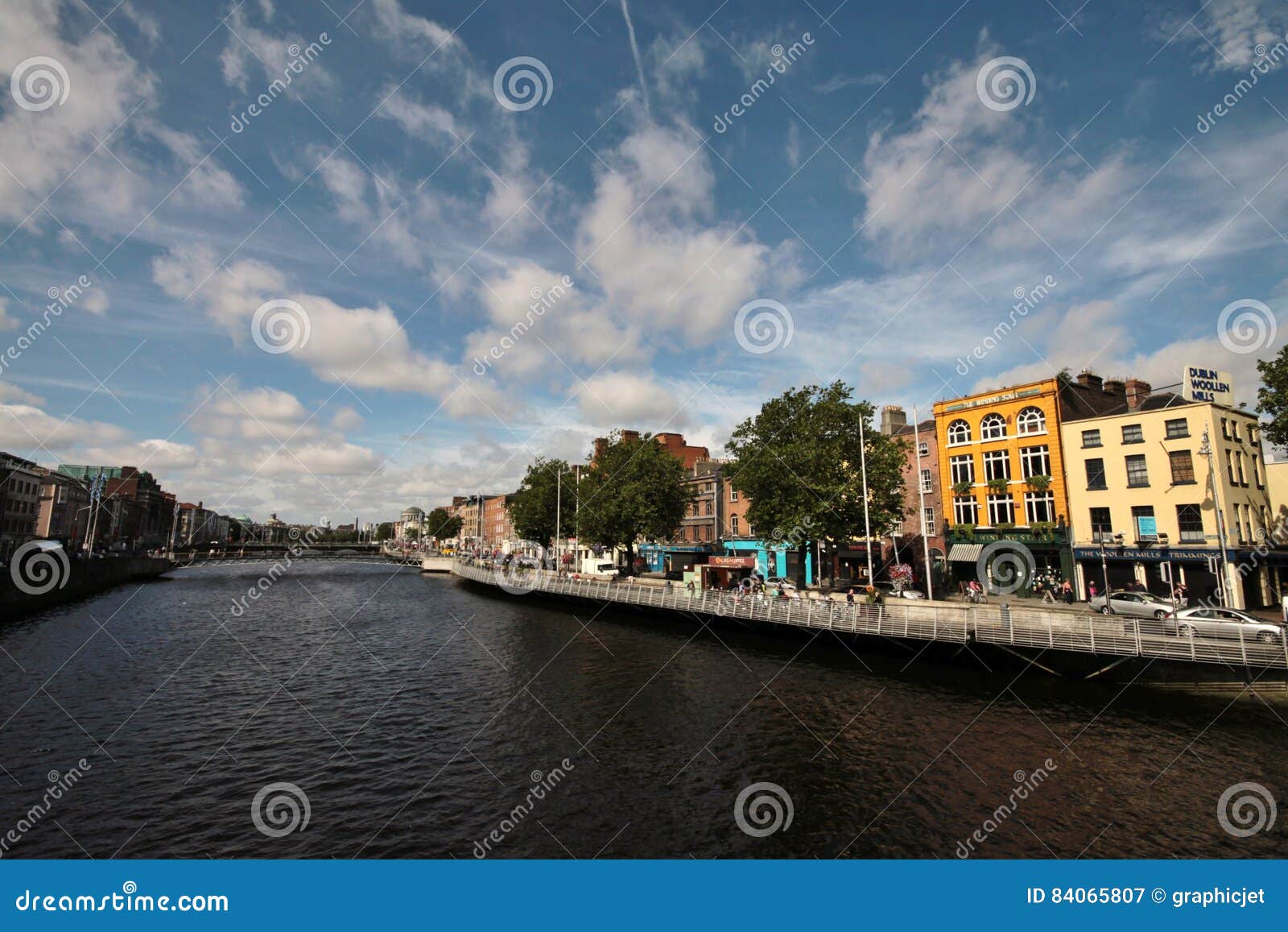 Dublin Landscape on River Liffey Editorial Photography - Image of ...