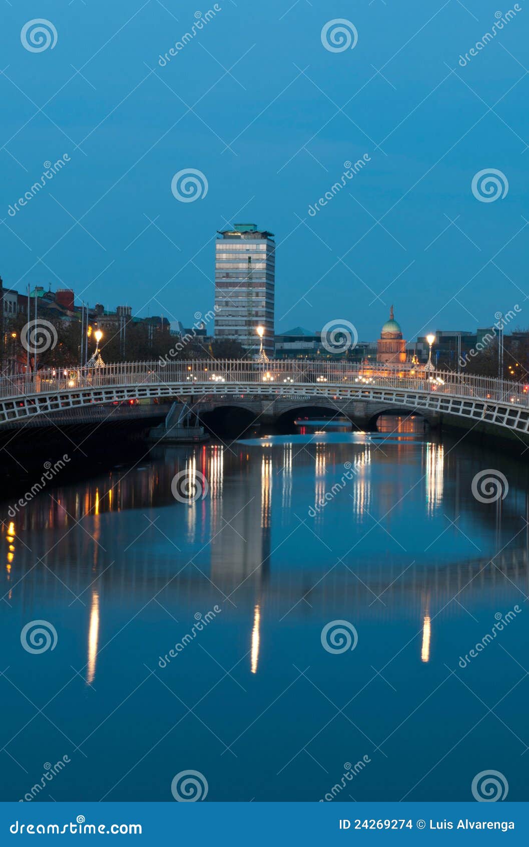 Dublin at night stock photo. Image of irish, city, night - 24269274