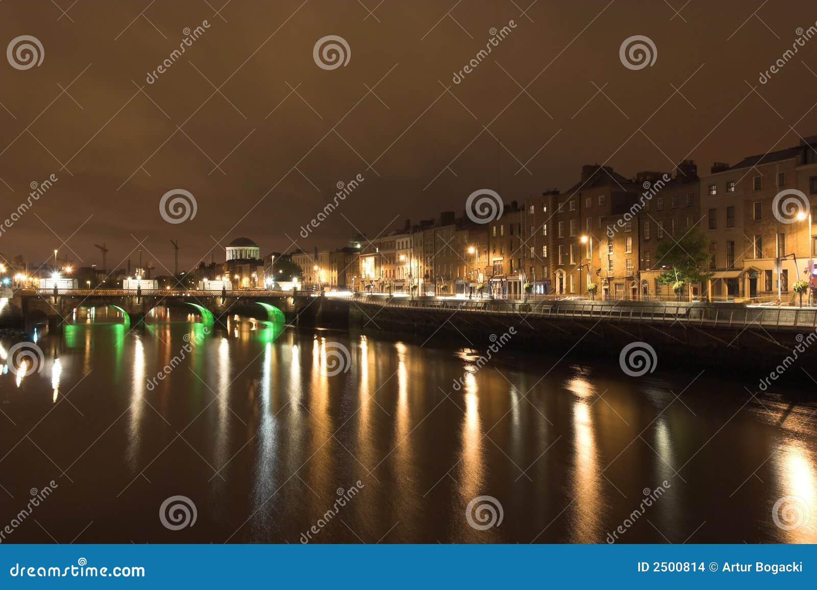 Dublin at Night stock photo. Image of ireland, historical - 2500814