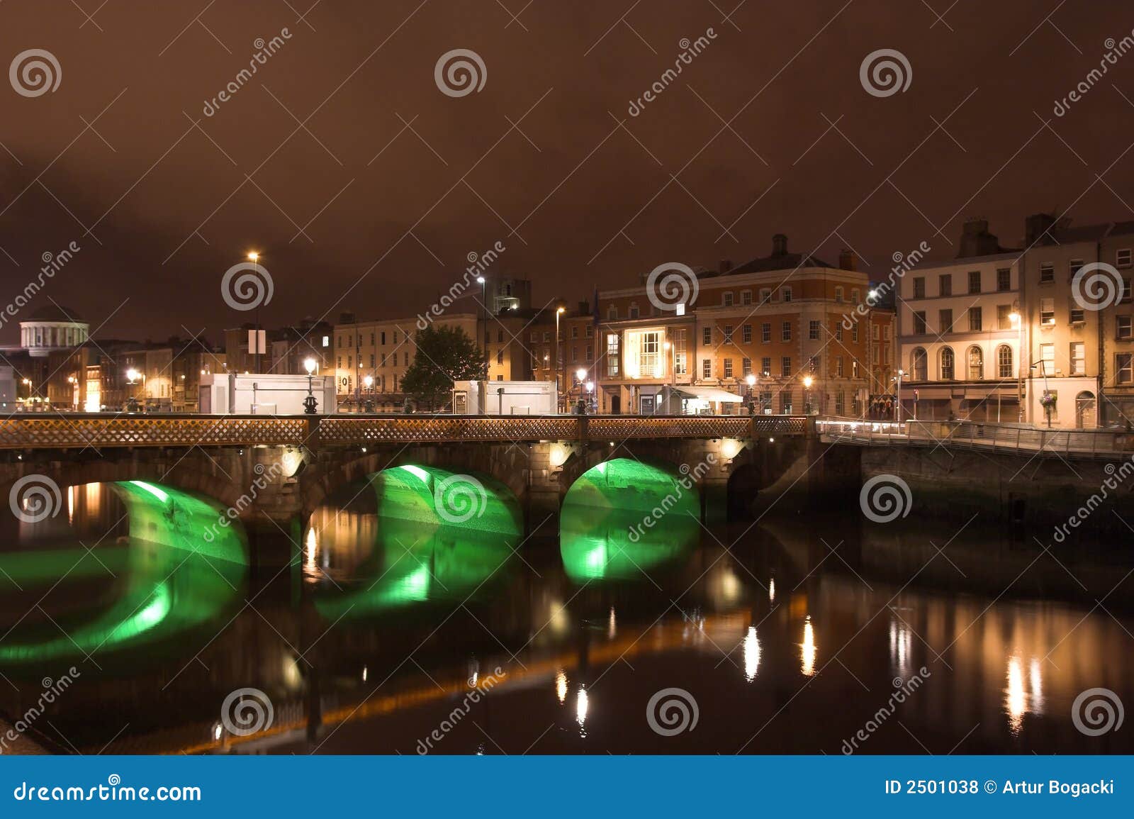 Dublin by Night stock photo. Image of travel, houses, nightlife - 2501038