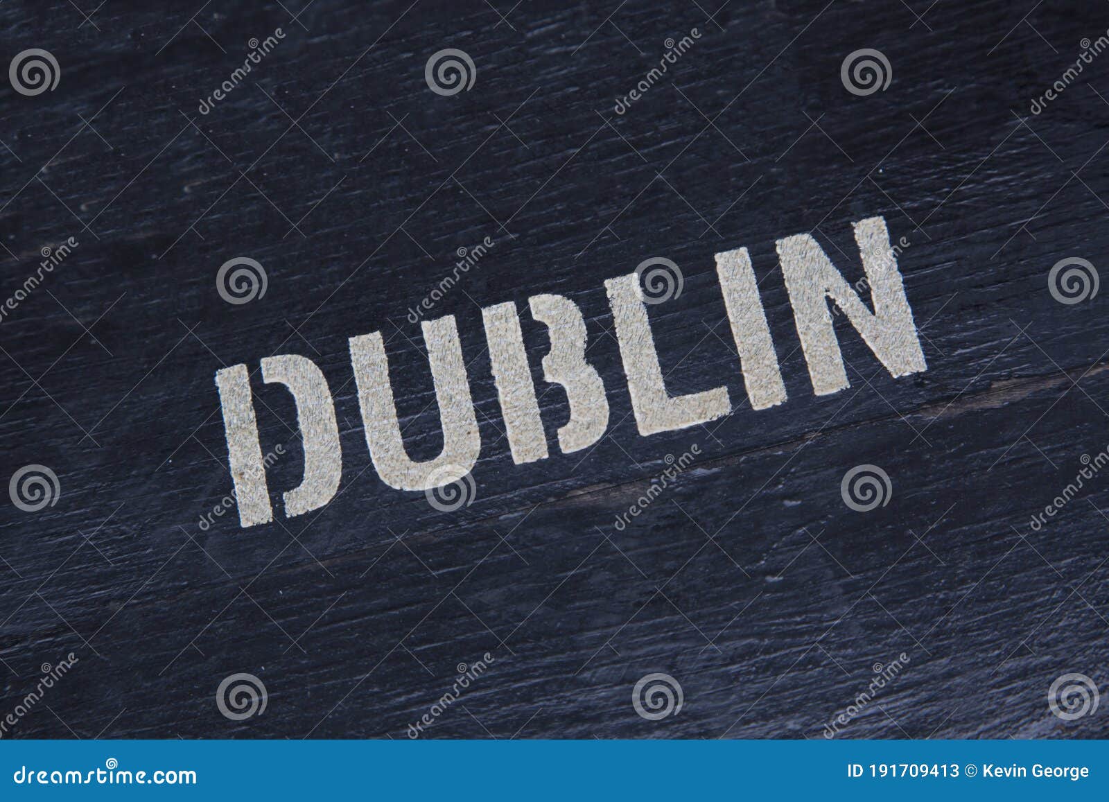 Dublin Sign on Slant stock image. Image of copy, diagonal - 191709413
