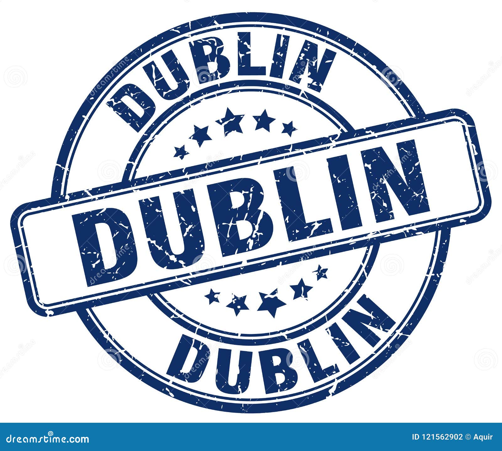 Dublin stamp stock vector. Illustration of label, blue - 121562902