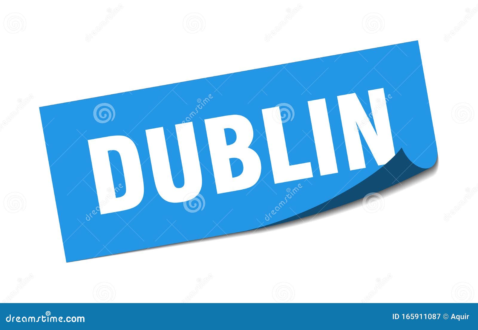 Dublin Sticker. Dublin Square Peeler Sign Stock Vector - Illustration ...