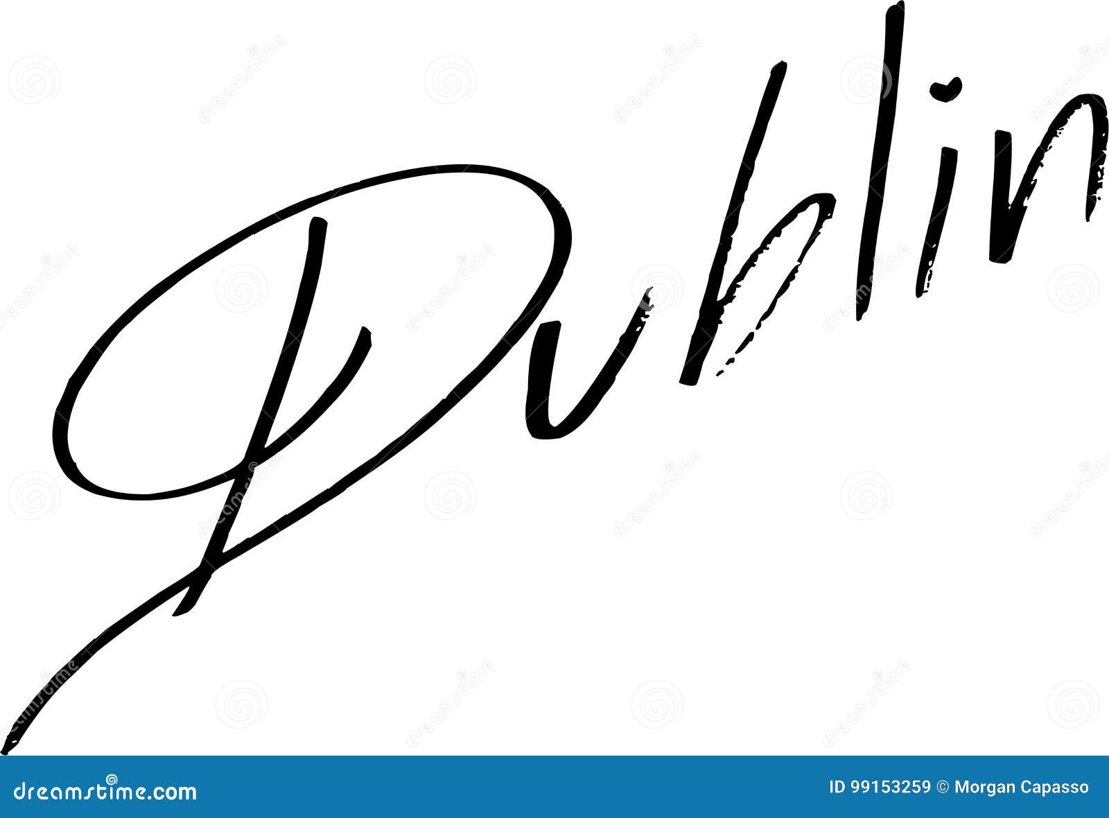 Dublin Text Sign Illustration Stock Vector - Illustration of travel ...