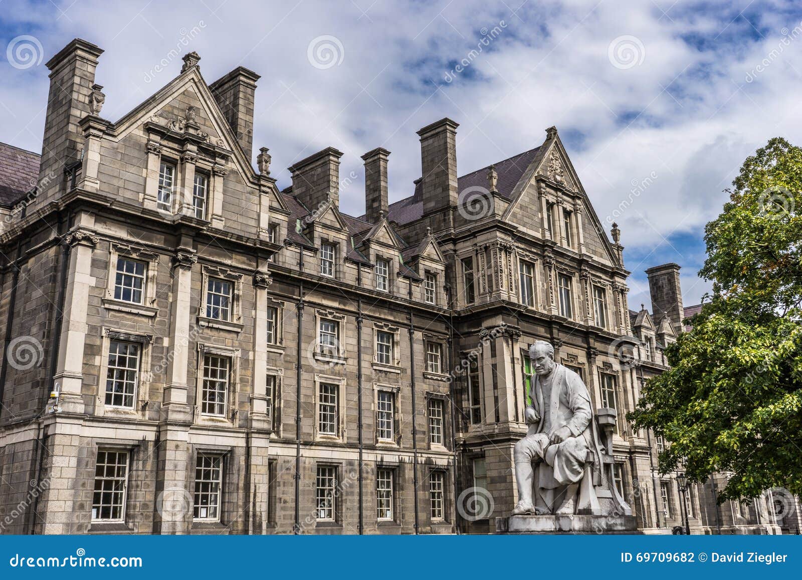 Dublin University, Ireland stock photo. Image of tree - 69709682