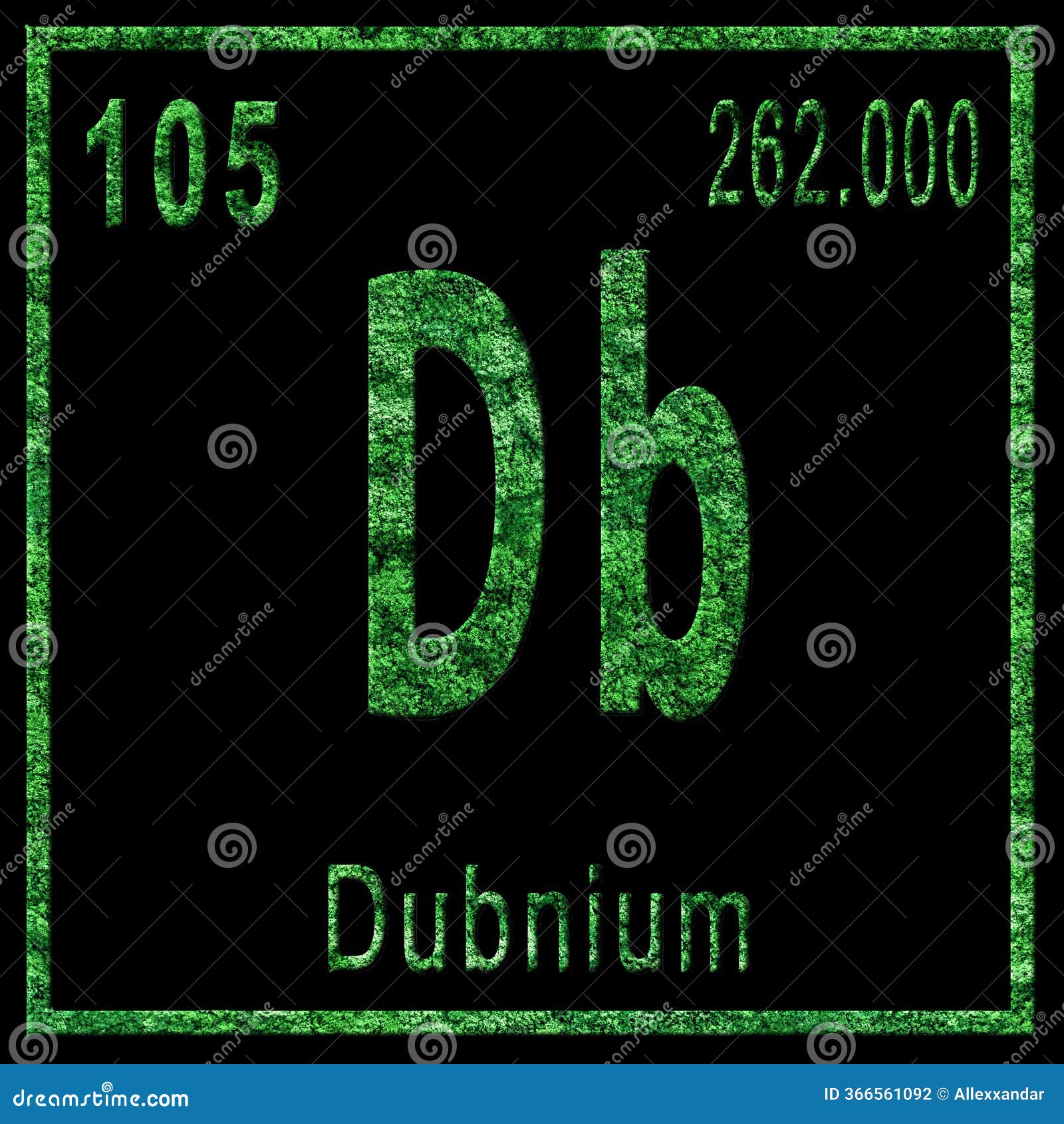 Dubnium Chemical Element Sign. Dubnium Atom Element Sign Cartoon Vector ...