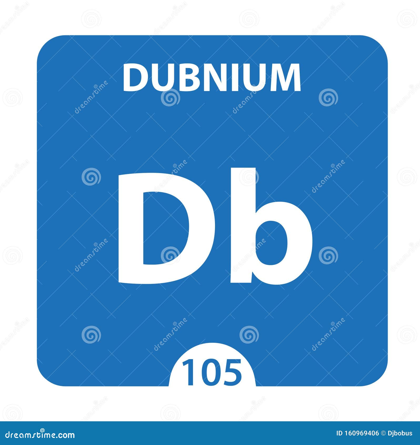 Dubnium Chemical 105 Element of Periodic Table. Molecule and ...