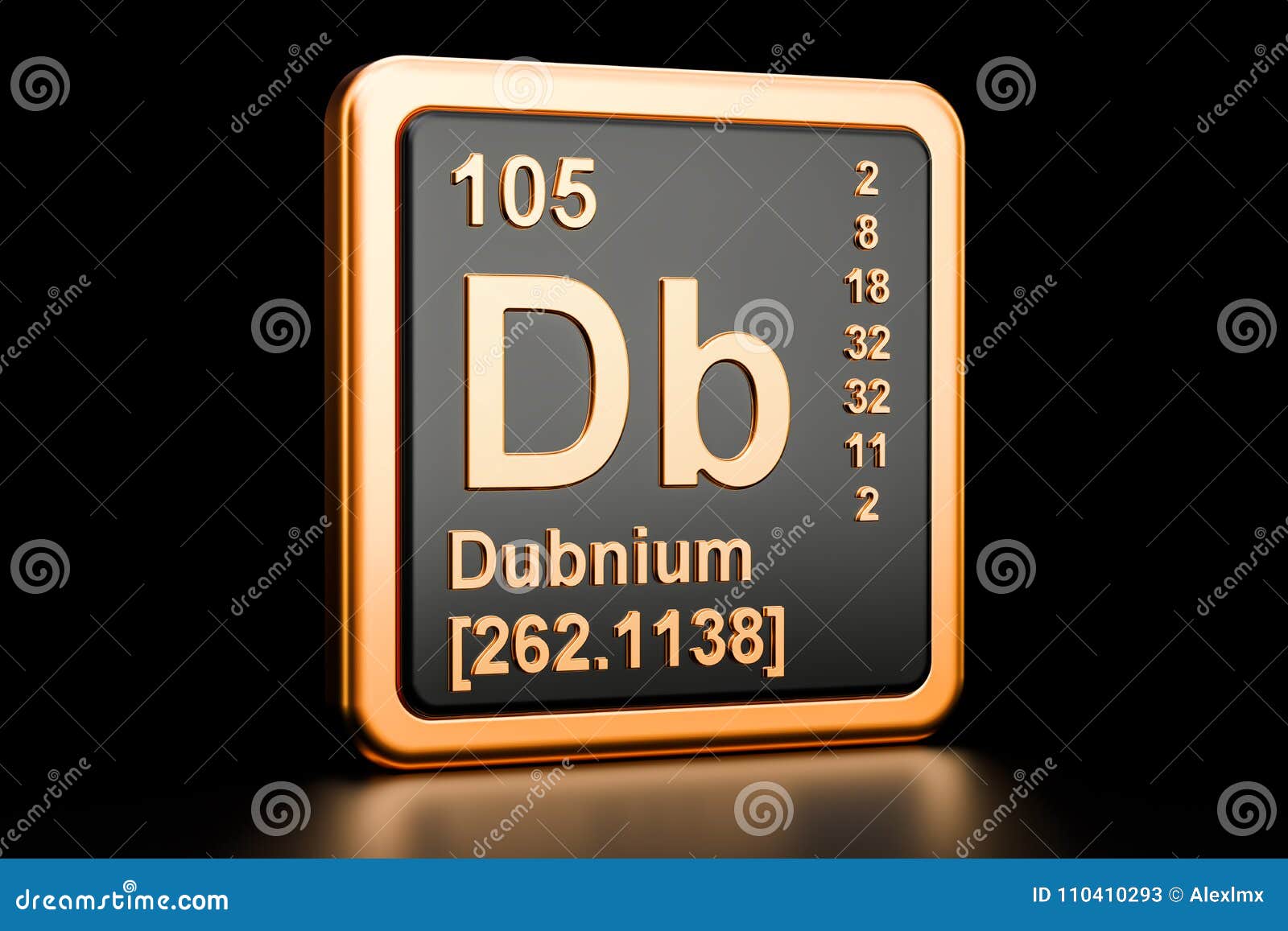 Dubnium. Transition Metals. Chemical Element Of Mendeleev\'s Periodic ...