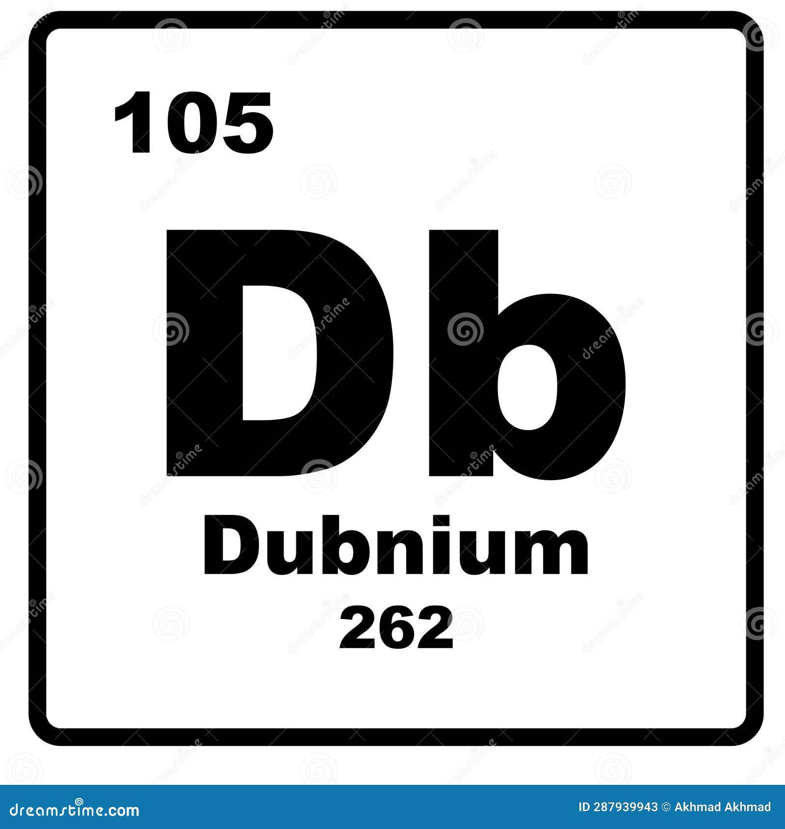 Dubnium Element icon stock illustration. Illustration of diagram ...