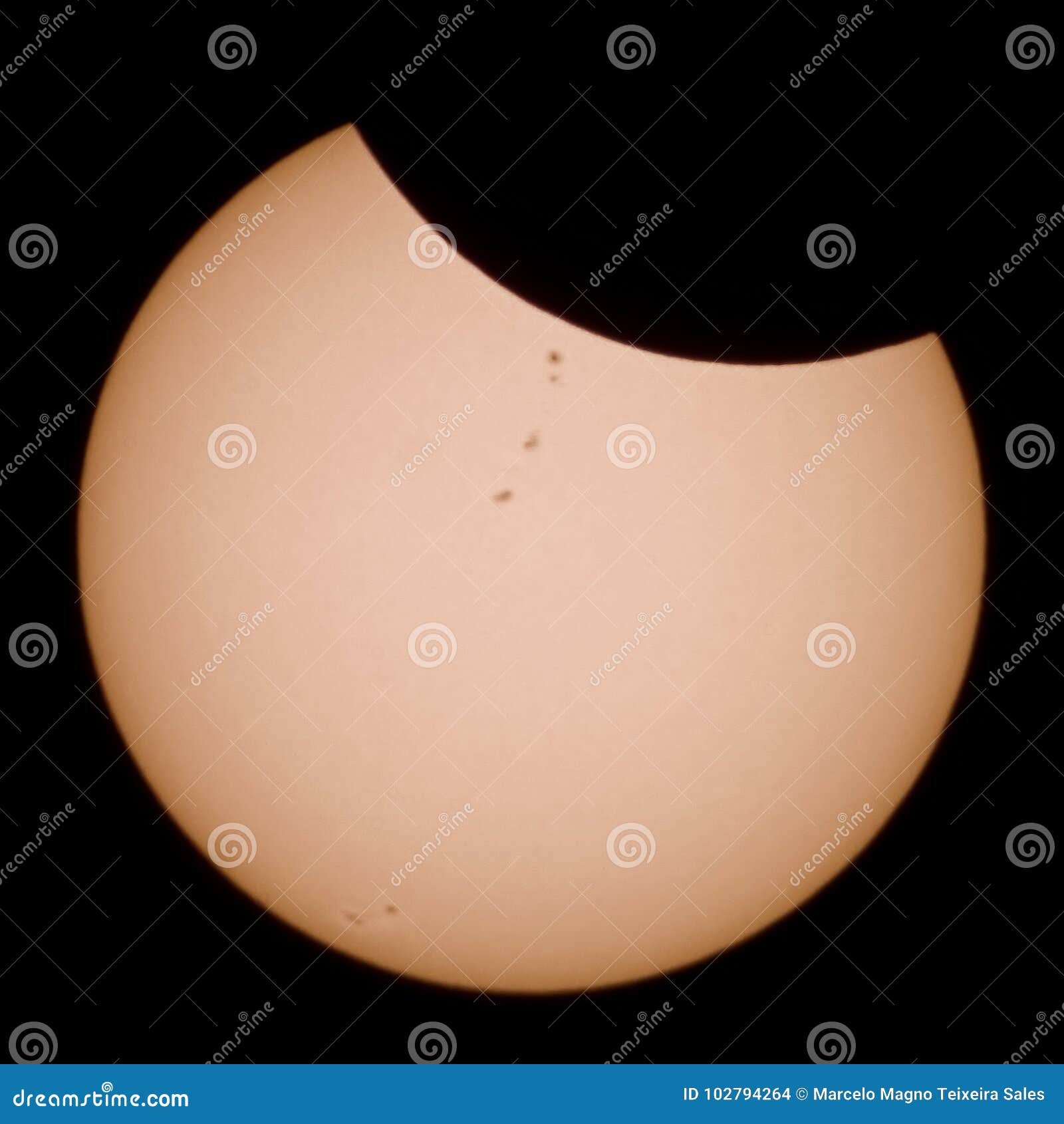 The Sun Partially Eclipsed during the Total Solar Eclipse of 2017-aug ...