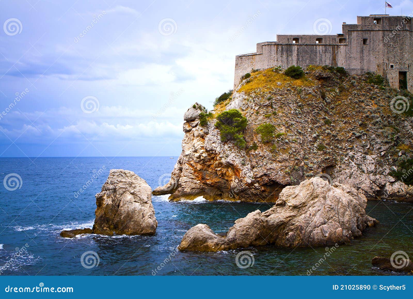 Dubrovnik Fortress - in the South of Croatia Stock Photo - Image of ...
