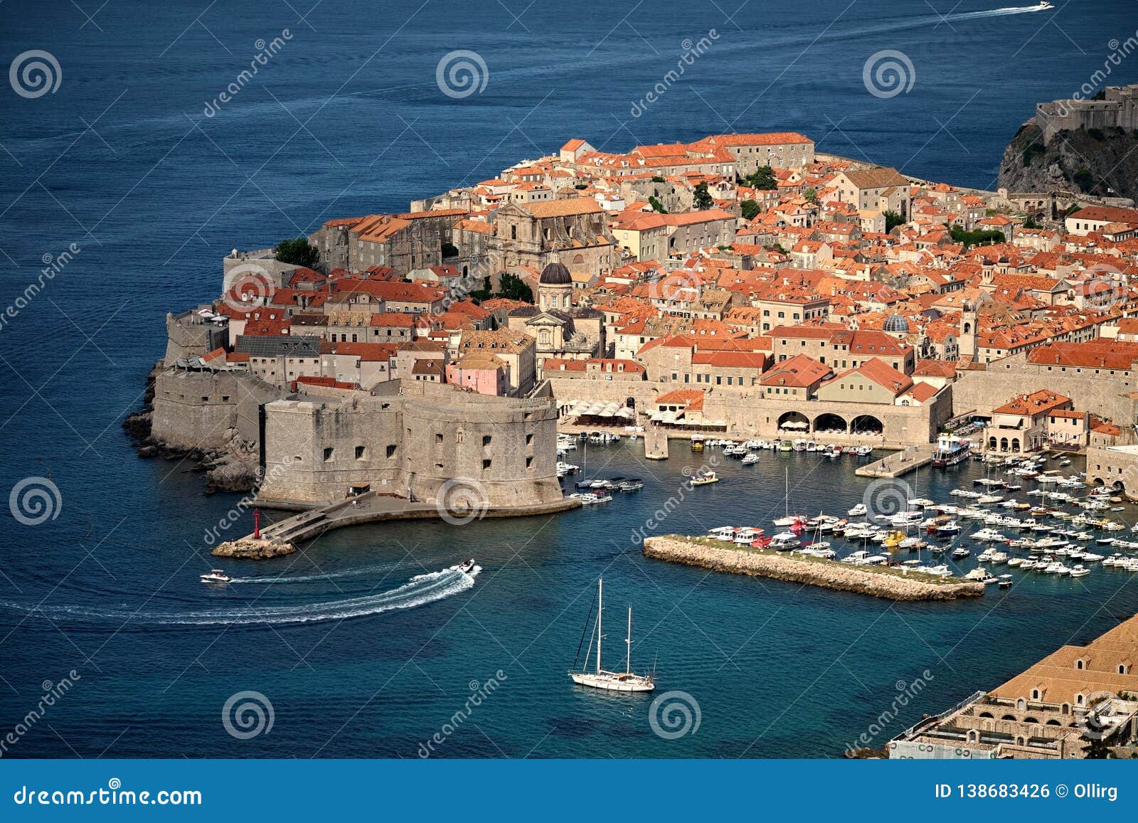Dubrovnik Old Town, Croatia Stock Photo - Image of aerial, city: 138683426