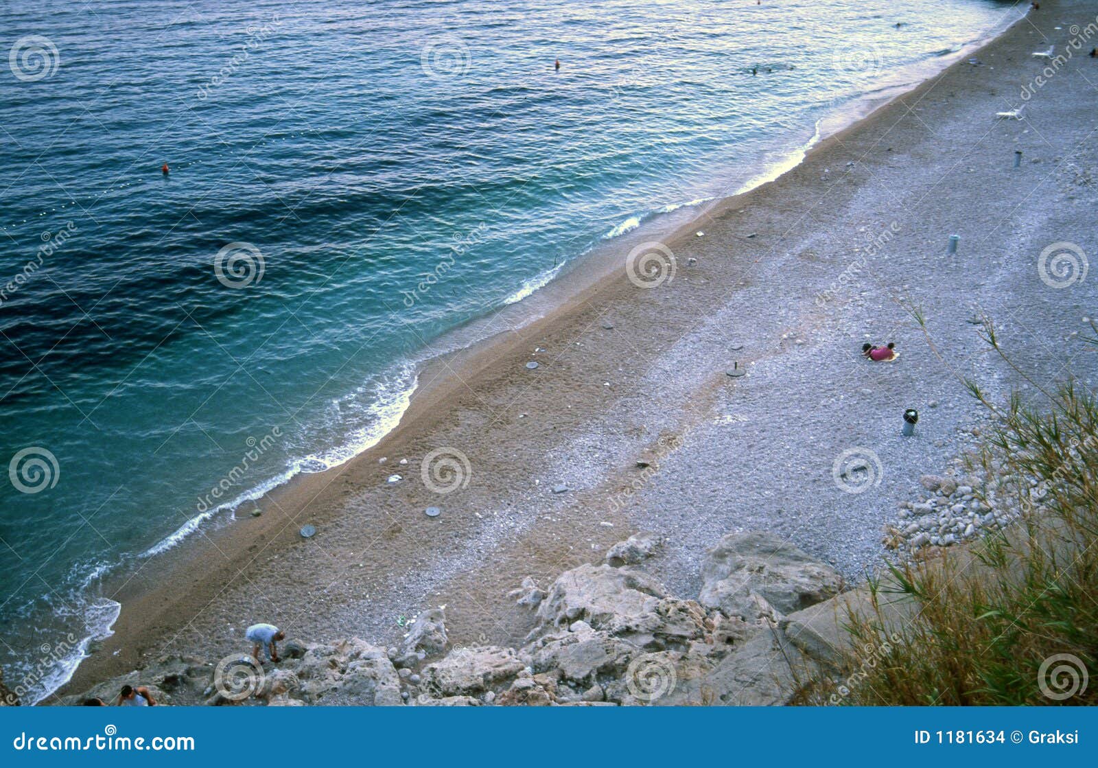 Dubrovnik - strand Banje stock foto. Image of kroatië - 1181634