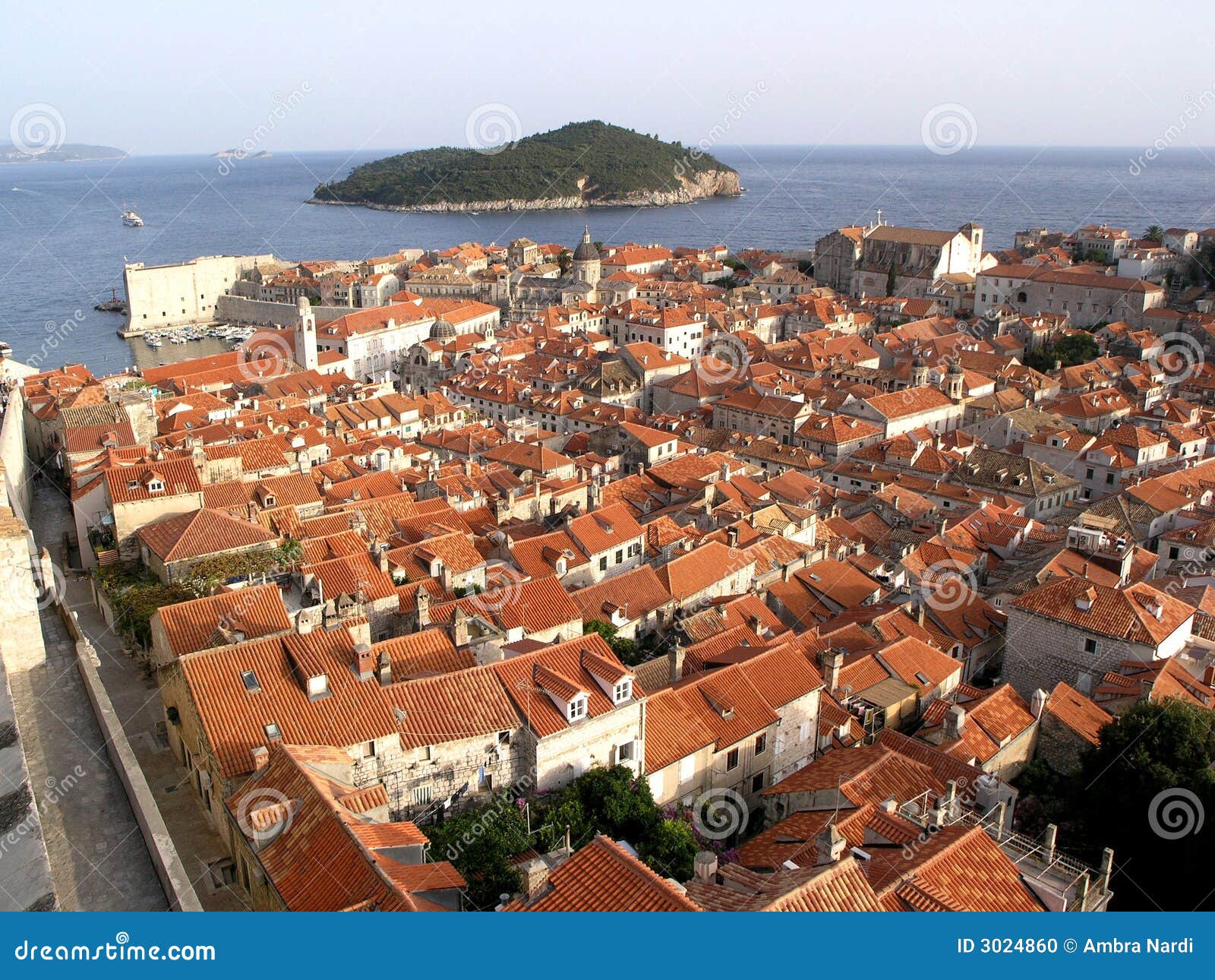 Dubrovnik view stock photo. Image of leave, fortress, aerial - 3024860