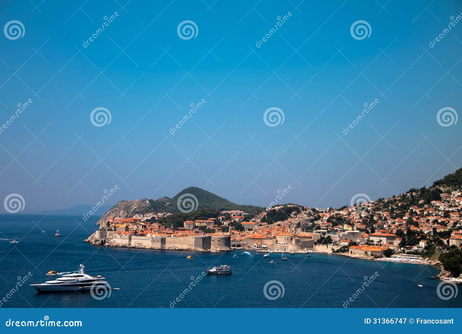 DUBROVNIK - View, Panorama stock image. Image of dalmatia - 31366747
