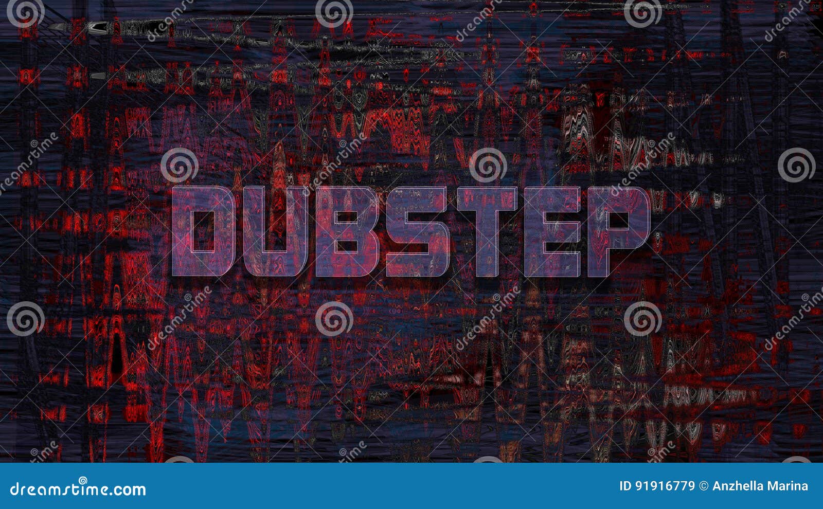 Dubstep, 3D rendering stock illustration. Illustration of abstract ...