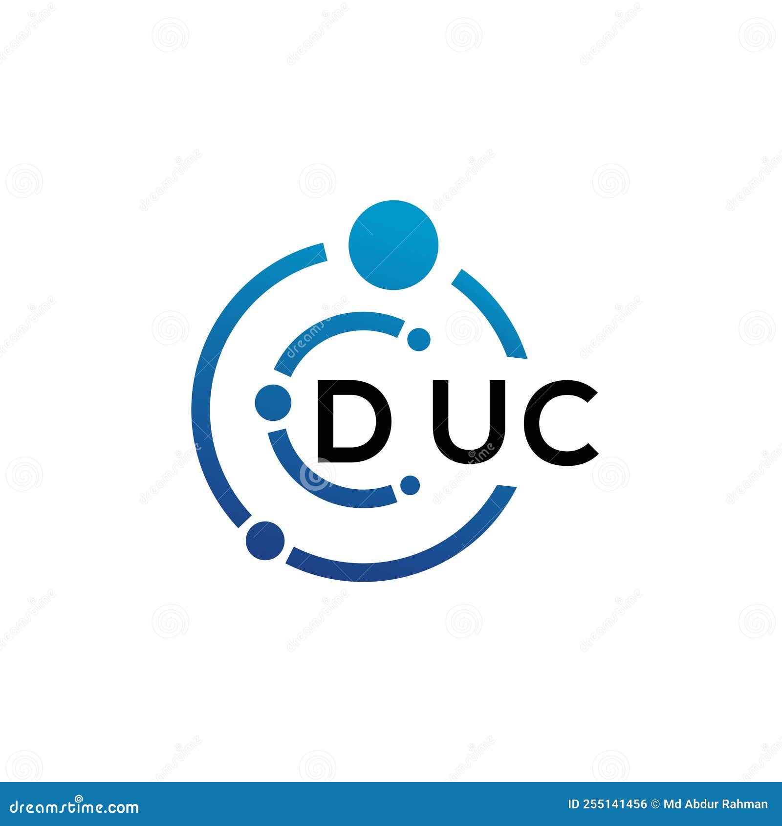 DUC Letter Logo Design on White Background. DUC Creative Initials ...