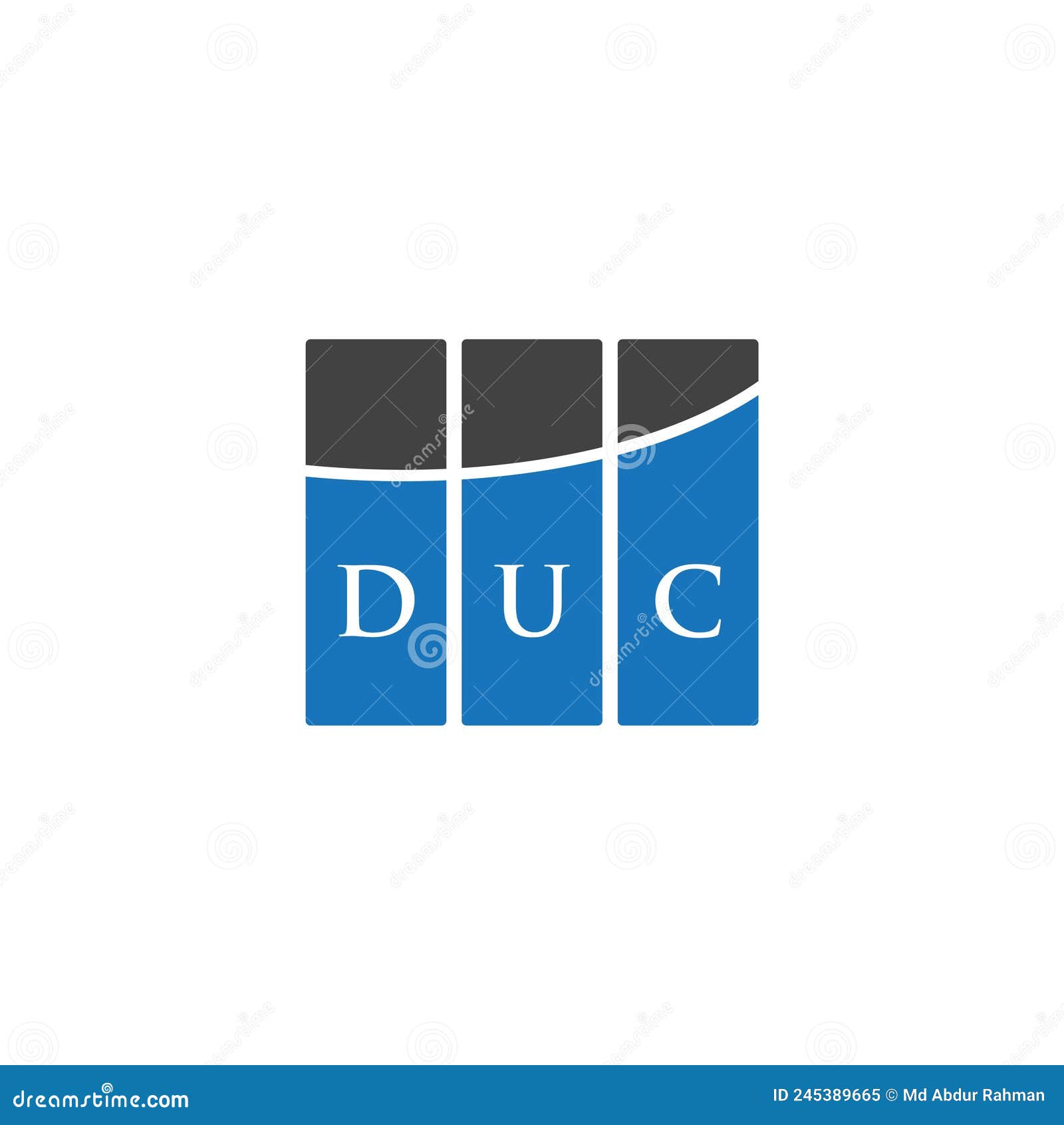 DUC Letter Logo Design On WHITE Background. DUC Creative Initials ...
