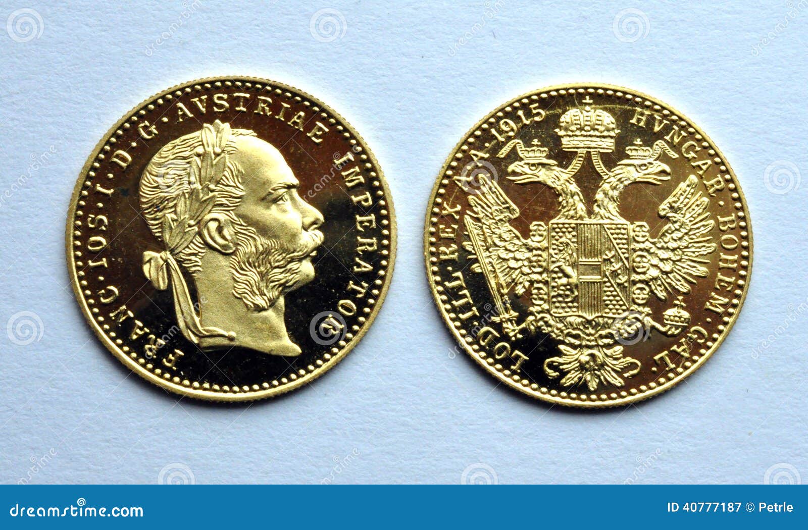 Ducat autrichien d'or image stock. Image du historique - 40777187