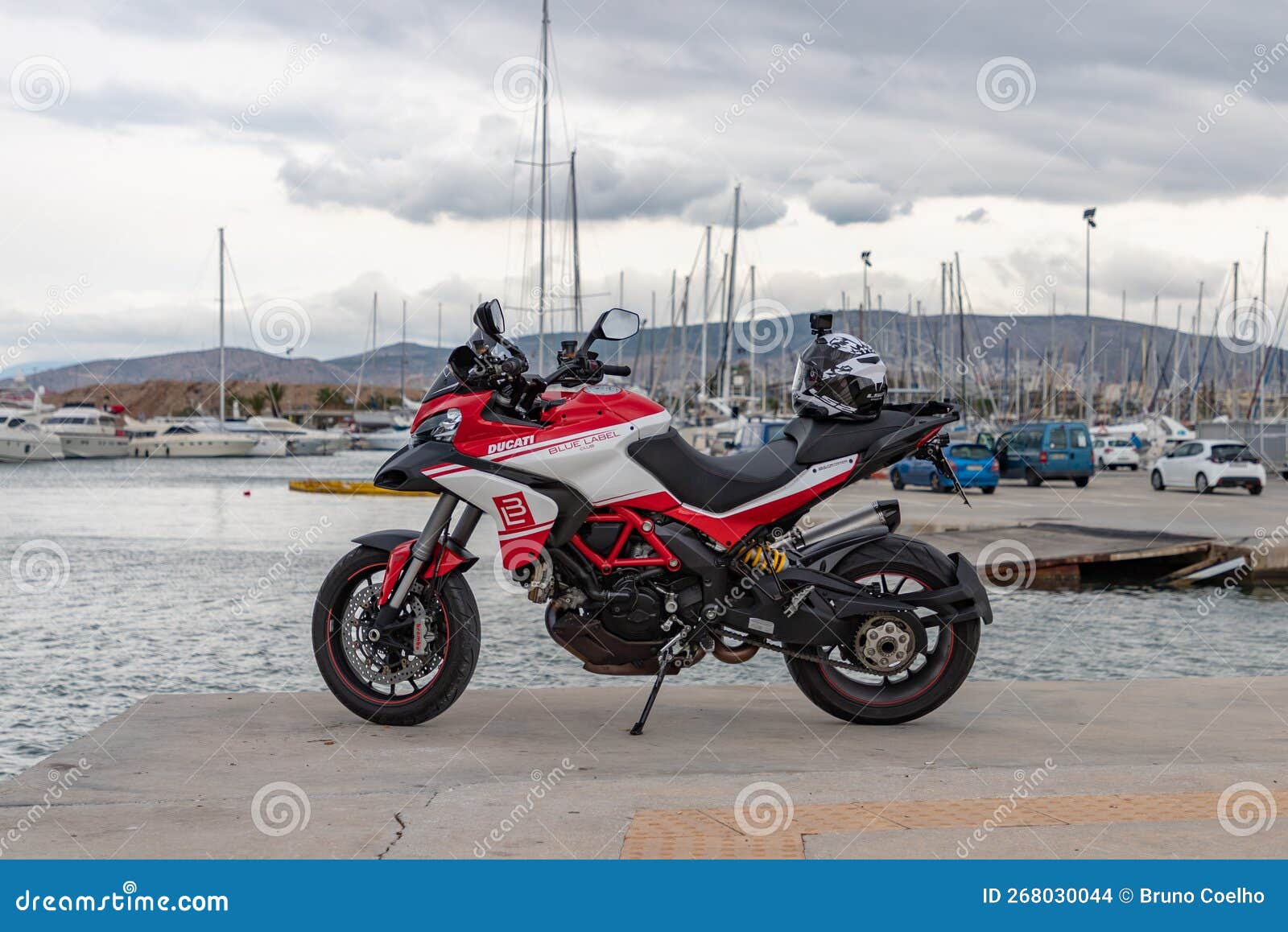 Ducati Multistrada 1200 S editorial stock image. Image of helmet ...