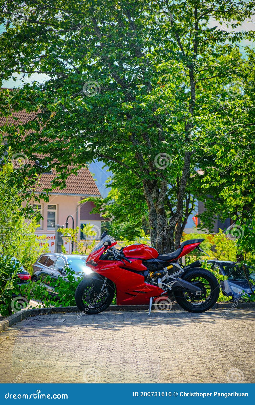 Ducati Panigale 1299: Front Panoramic View Of Motorcycle, Editorial ...