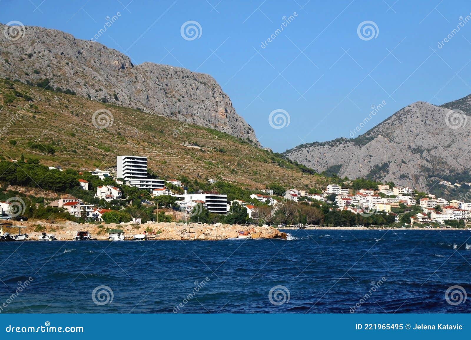 Duce, Croatia stock image. Image of seascape, mountain - 221965495