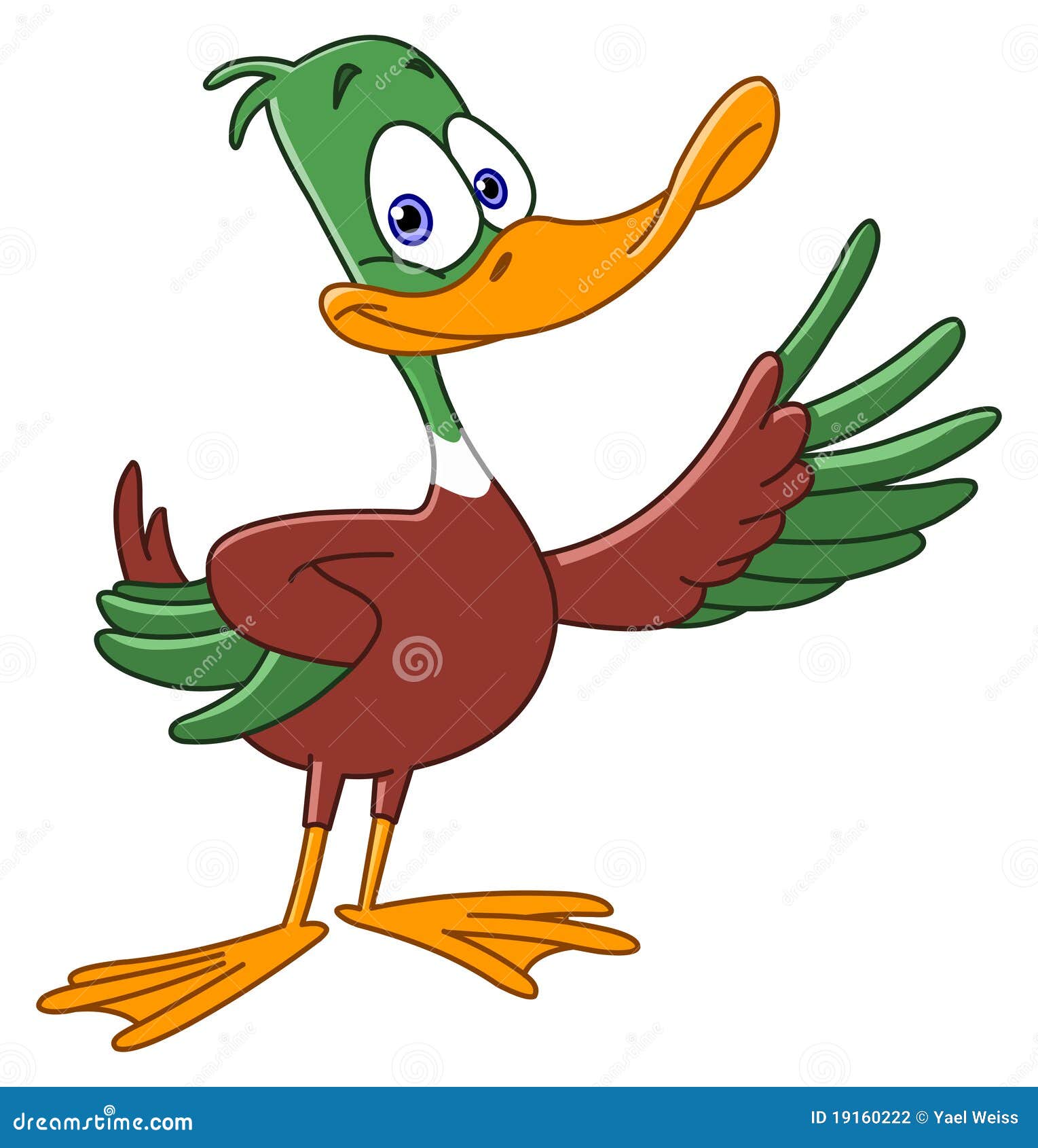 Duck stock vector. Illustration of happy, nature, goose - 19160222