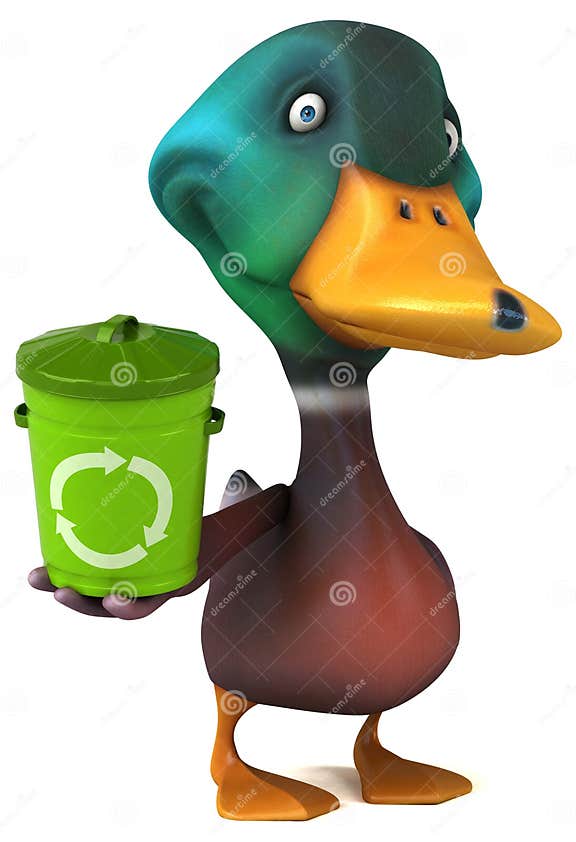 Duck stock illustration. Illustration of quack, dustbin - 70429588