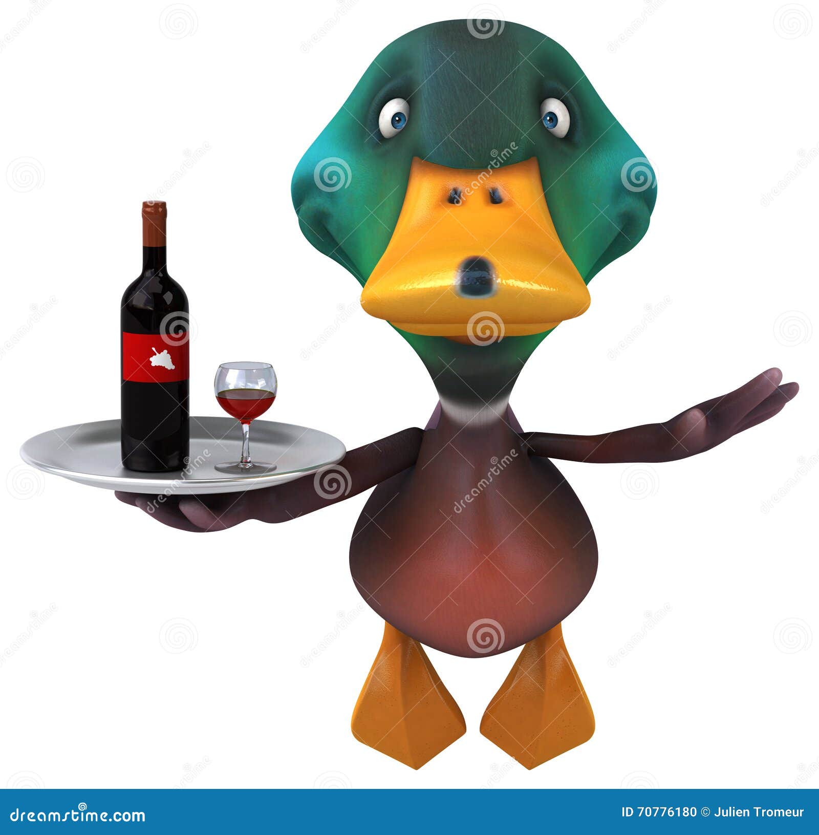 Duck stock illustration. Illustration of cartoon, wildfowl - 70776180
