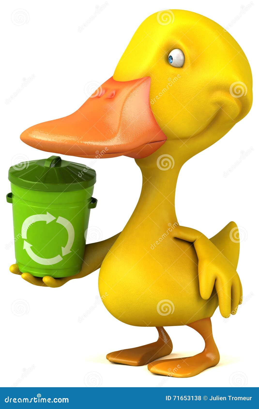 Duck stock illustration. Illustration of recycle, orange - 71653138