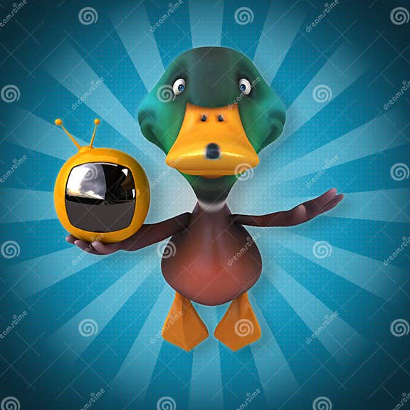 Duck stock illustration. Illustration of bird, television - 74273635