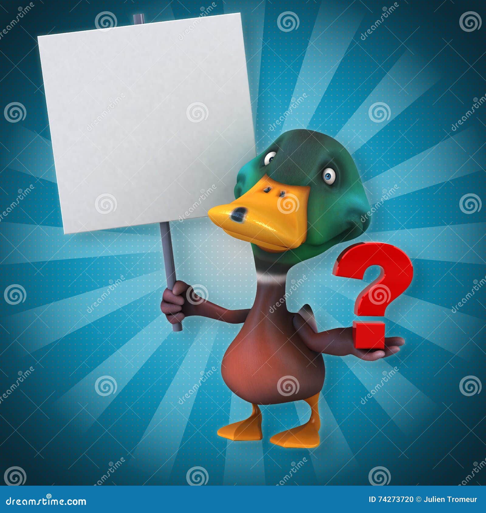 Duck - Question Illustration | CartoonDealer.com #23441407