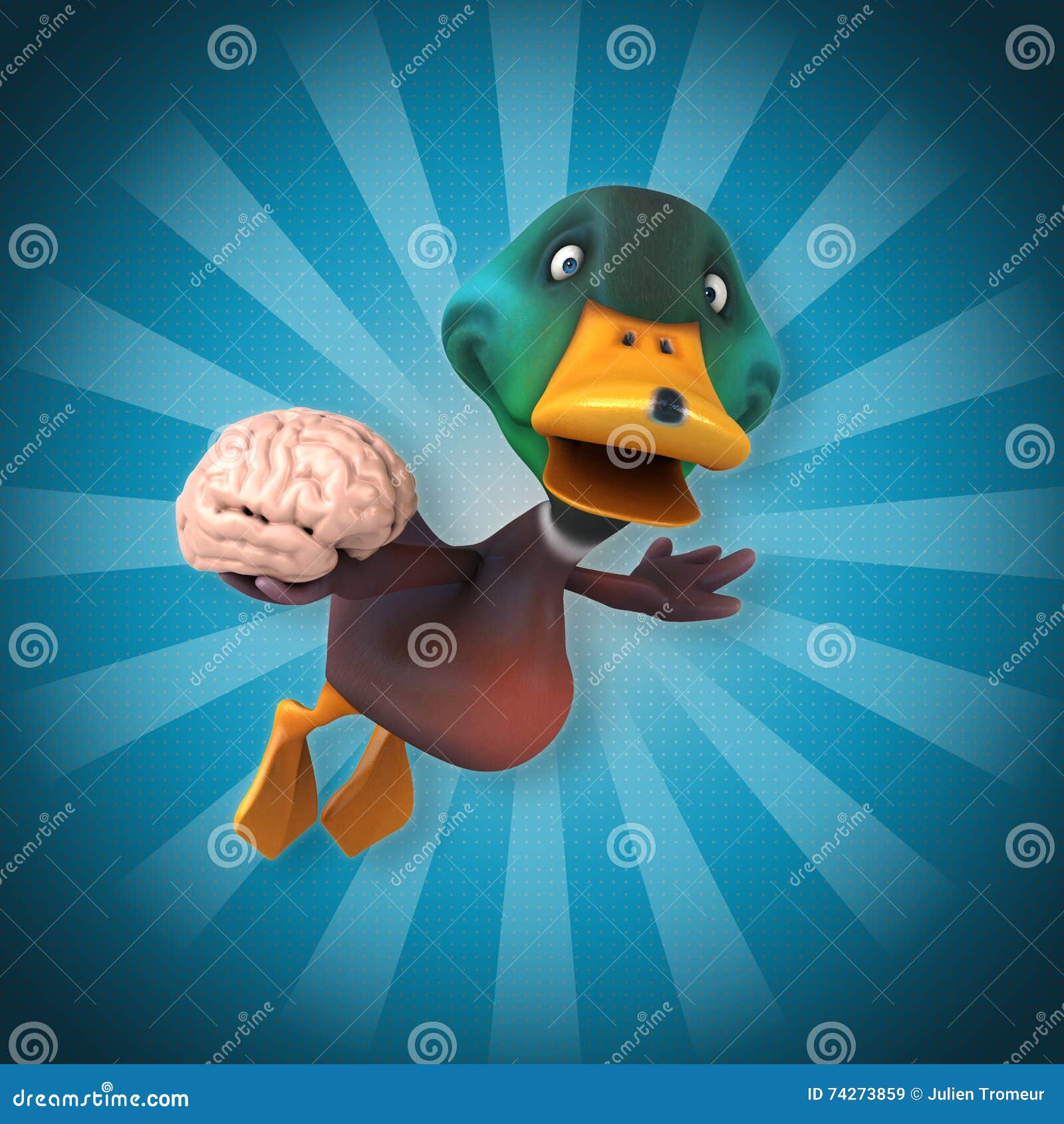 Duck stock illustration. Illustration of waterfowl, psychology - 74273859