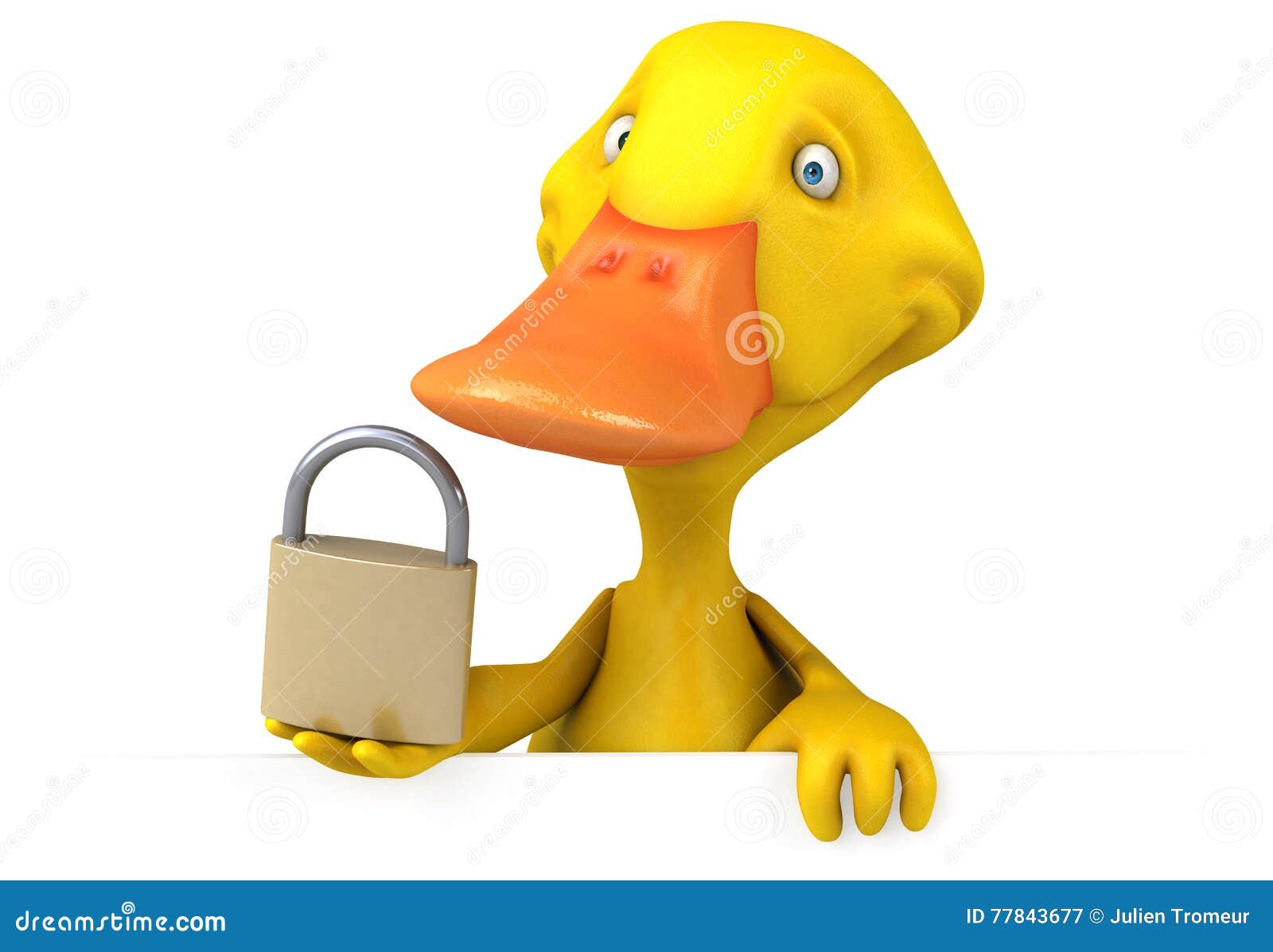 Duck stock illustration. Illustration of cartoon, wildfowl - 77843677