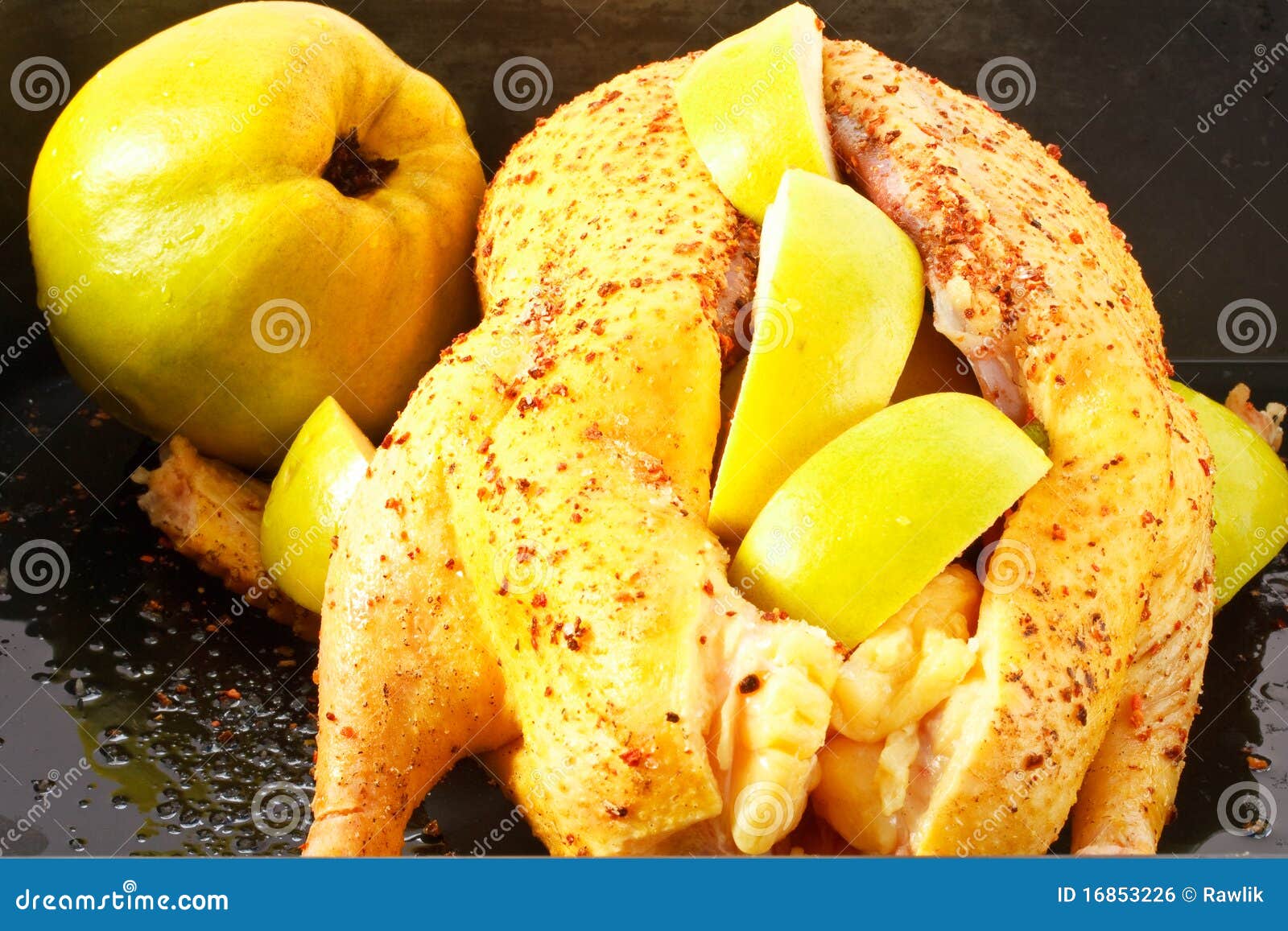 Duck with apples stock photo. Image of grilled, bird - 16853226